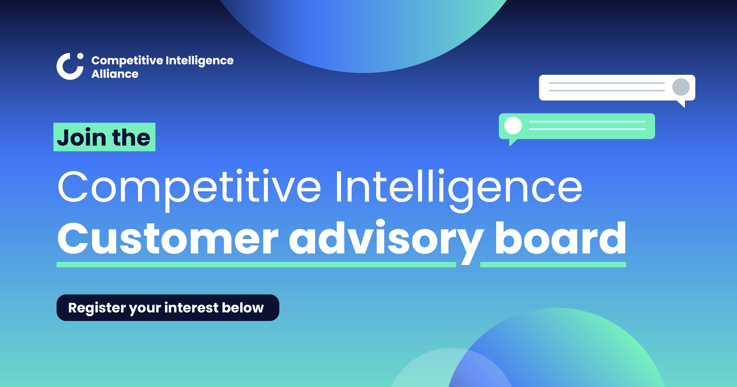 Competitive Intelligence Alliance Customer Advisory Board