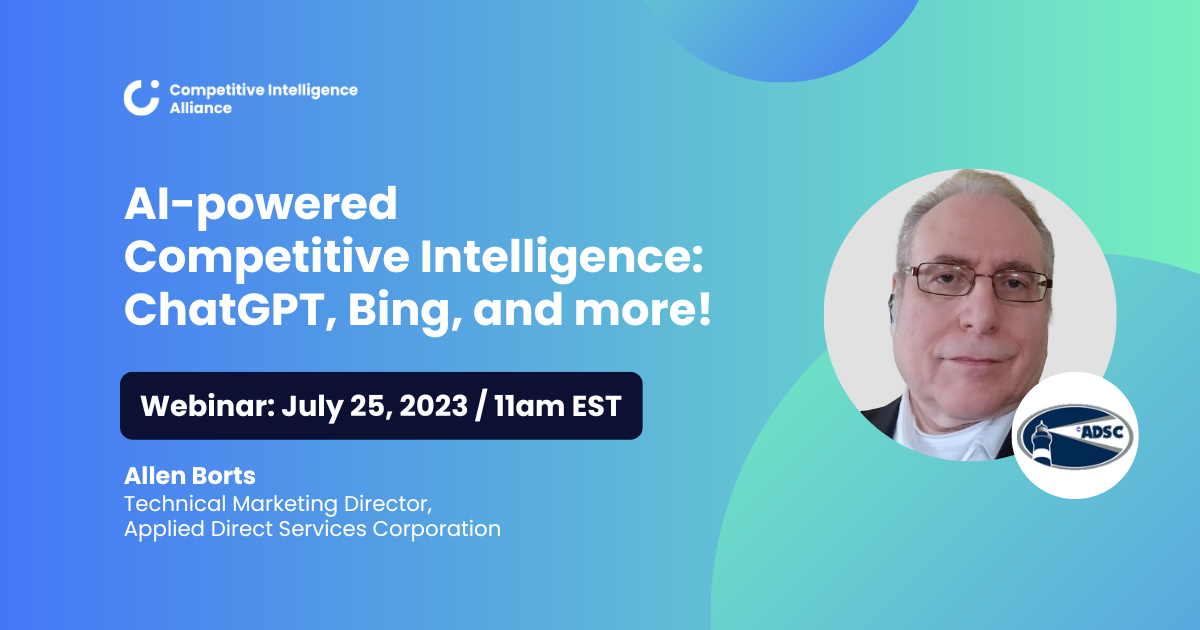 AI-powered Competitive Intelligence: ChatGPT, Bing and more!